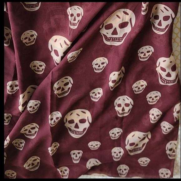 Accessories | Skull Long Chiffon Scaf Shawl | Poshmark
